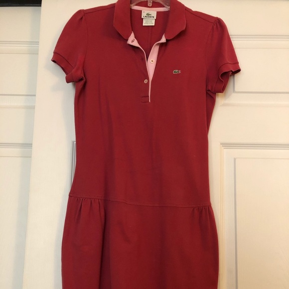 Lacoste | Dresses | Lacoste Cranberry Colored Dress | Poshmark